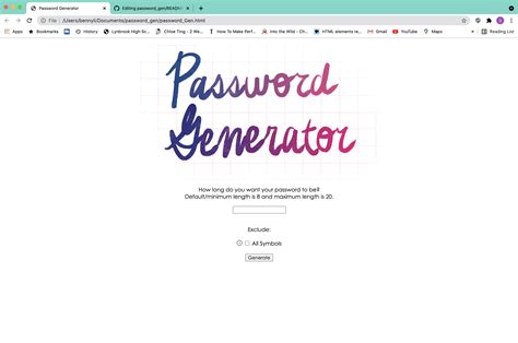 Github Shirlslipasswordgen Created A Password Generation Website
