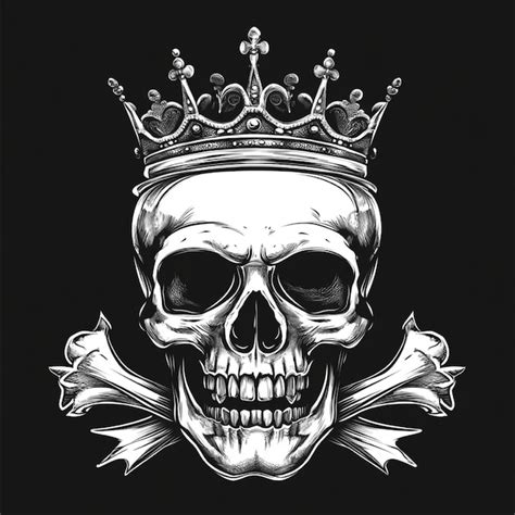 Skull With Crown Premium Ai Generated Image