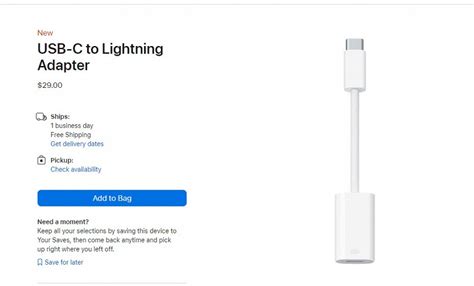 Apple Switched The IPhone To USB C And Now Sells A USB C To Lightning Adapter For 30