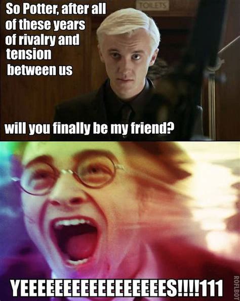 Harry Potter 10 Hilarious Draco And Harry Memes