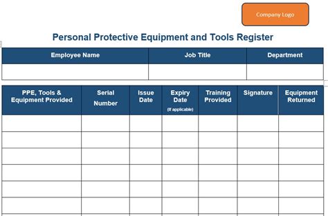 Ppe Inspection Forms And Equipment Register Bundle Editable Hands Ppe Templates Issue Register