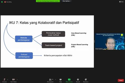 Webinar Series “metode Pembelajaran Daring Berbasis Case Method Dan Team Based Project”