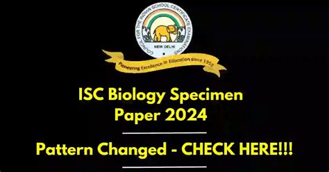 ISC Class Biology SOLVED Specimen Paper PDF