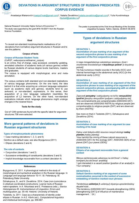 deviations in argument structures of russian predicates corpus