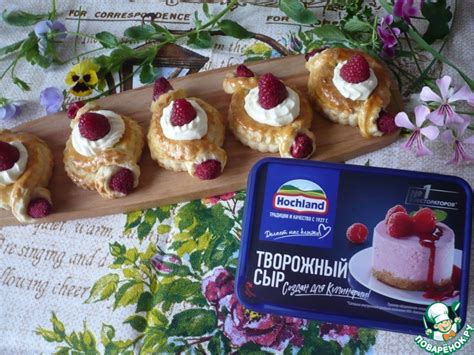 Печенье с сырным кремом и малиной – кулинарный рецепт