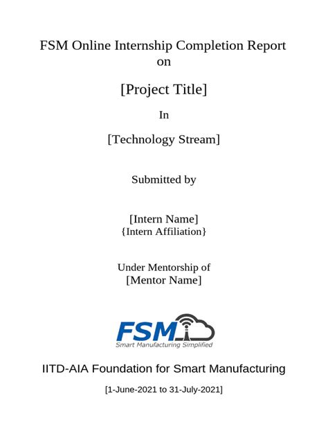 Final Report Format Pdf