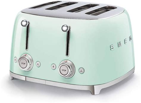 50s Style Toaster Smeg Pastel Green 50s Style 4 Slice Toaster Bed
