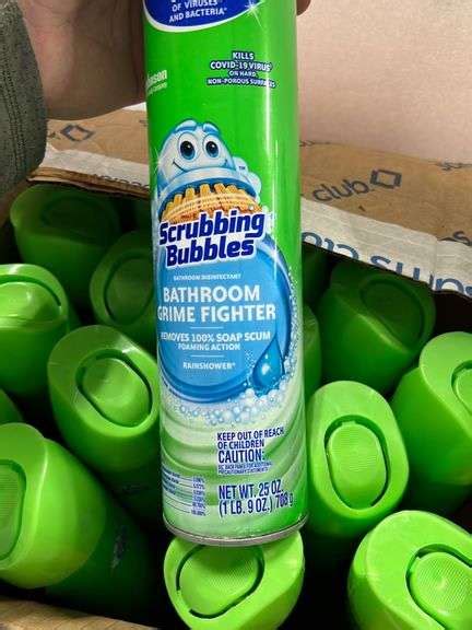 3 3pk Lysol Disenfectant Spray And 16 Scrubbing Bubble Bathroom Cleaner Earls Auction Company
