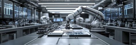 Automated System Optimizing Tasks In Tech Environment Stock Illustration Illustration Of