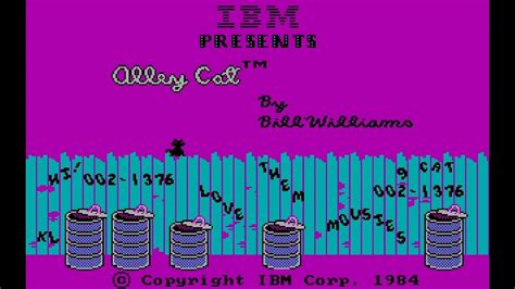 Alley Cat 1984 Ibm Full Game Music Youtube