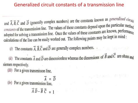 Modelling And Performance Of Transmission Linespptx