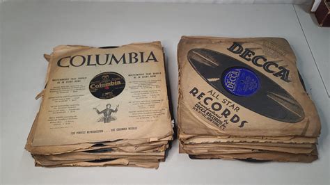 Collection Of Vintage 78 Rpm Columbia Records Decca Records And More