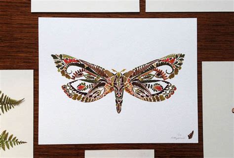 Incredible Intricate Pressed Fern Leaf Illustrations By Helen