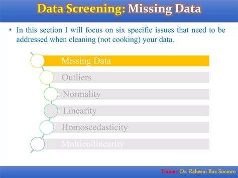 Detecting Missing Data In Spss Ppt