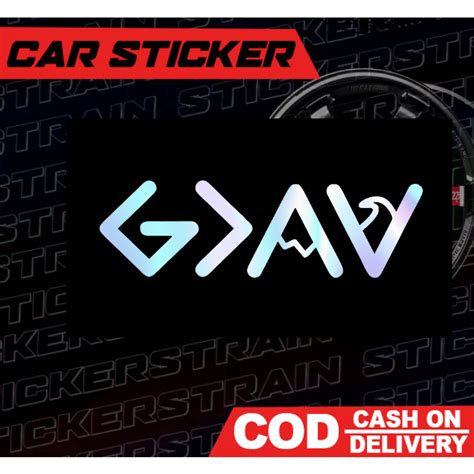 God Is Greater Than Highs And Lows Car Sticker Shopee Philippines