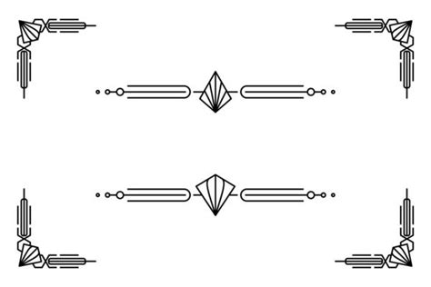 Art Deco Line Pattern Vector Art Icons And Graphics For Free Download