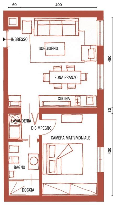 Bilocale Di 43 Mq Mini Spazi Ben Sfruttati Nella Casa Con Tanta Luce