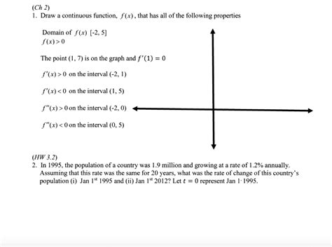 solved ch 2 1 draw a continuous function f x that has