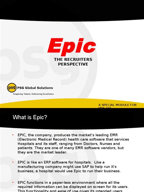 Epic Presentation Download Free Pdf Electronic Health Record
