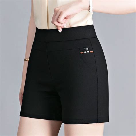 Women Plus Size Short Pants Korean Style Wide Leg Loose Casual Elastic