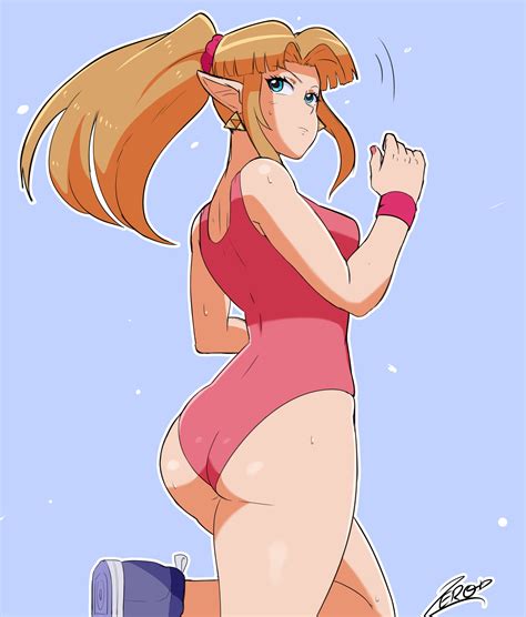 Rule 34 Blonde Hair Exercise Jogging Leotard Nintendo Princess Zelda