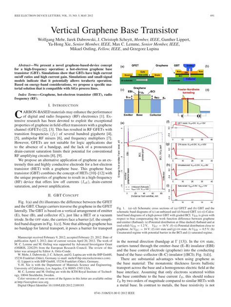 Pdf Vertical Graphene Base Transistor Dokumentips