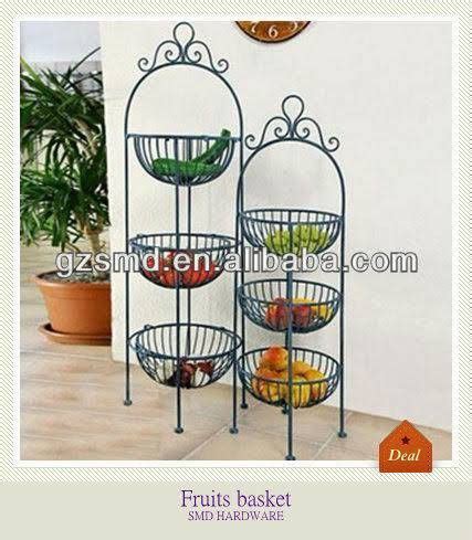 Three Tiered Metal Fruit Basket Stand
