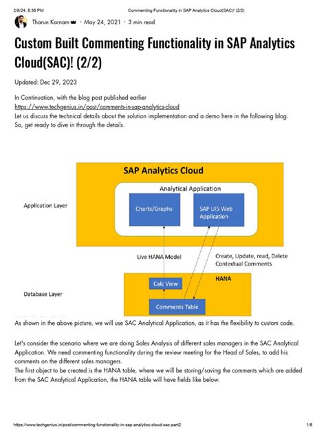 Commenting Functionality In Sap Analytics Cloud Sac Pdf Web Application Application Software