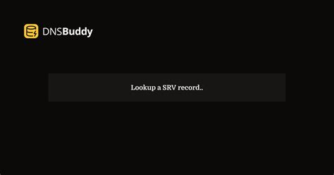 lookup srv records