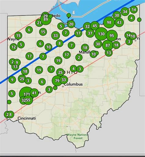 2017 Political Map Of Ohio With Major Features Only Mapdetailed Map Of