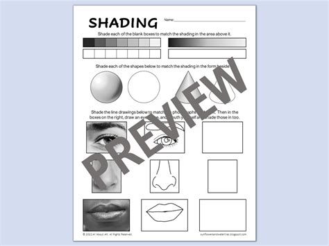 Shading Practice Handout For Portraits Gradation Exercises With Value Shading Practice Handout For Portraits Gradation Exercises With Value
