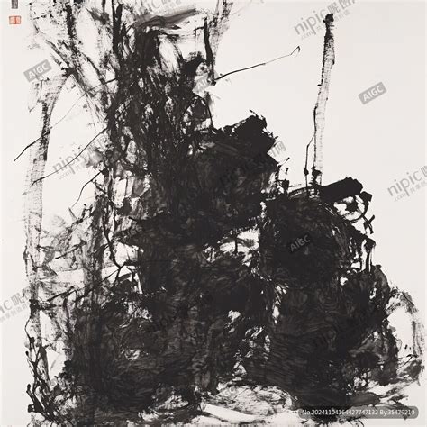 Ai创作图抽象墨韵 舒展豪放水墨枯笔 墨散落水中 笔触墨痕墨韵 舒展豪放水墨笔画枯笔 泼墨大写意 大写意墨韵 大写意泼墨 风格枯笔焦墨 水墨