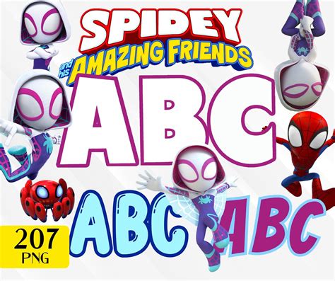 Alfabeto De Spidey Alfabeto Y Números De Spidey Y Sus Increíbles