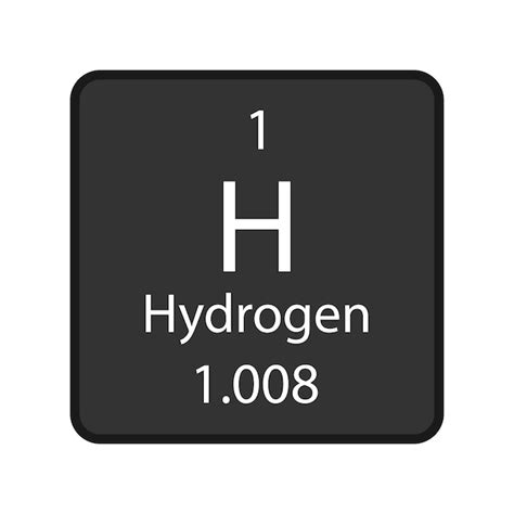 Premium Vector Hydrogen Symbol Chemical Element Of The Periodic Table
