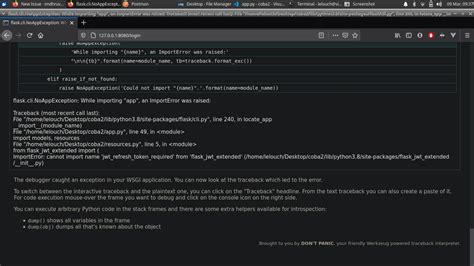 Flask Cli NoAppException While Importing App An ImportError Was Raised Issue