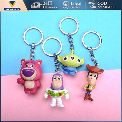 Toy Story Keychains Buzz Lightyear Woody Lotso Keyring Collection Bag