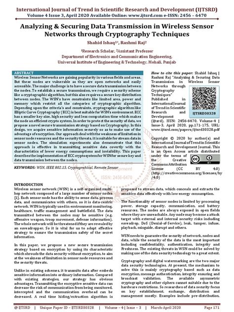 analyzing and securing data transmission in wireless sensor networks