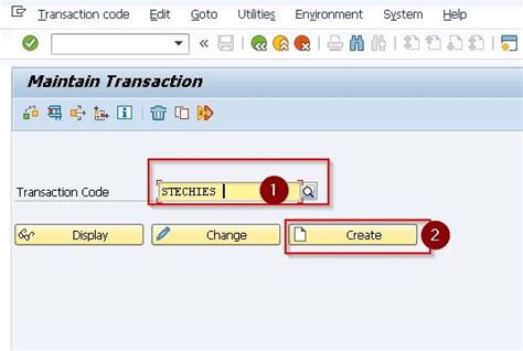How To Create Transaction Code In SAP