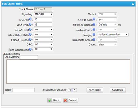 MFC R2 Configuration File Yeastar Support