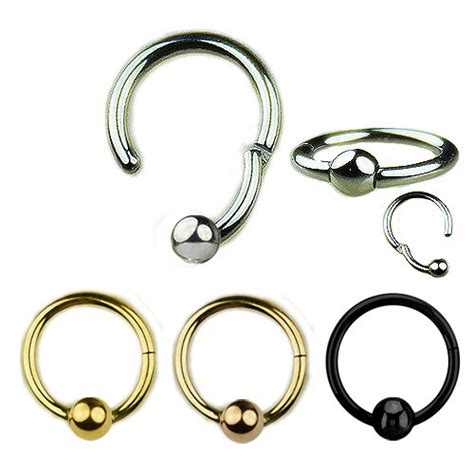 12mm Hinged Segment Clicker Ring With Ball