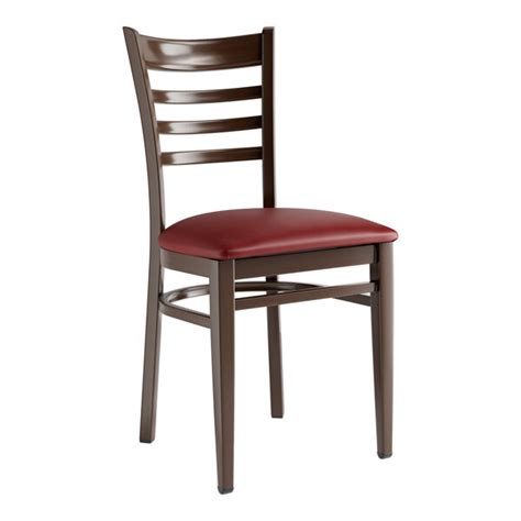 Lancaster Table And Seating Spartan Metal Ladder Back Chair With Dark