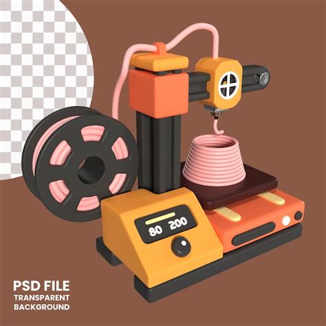 Premium Psd Fdm Mini 3d Printer 3d Illustration Icon