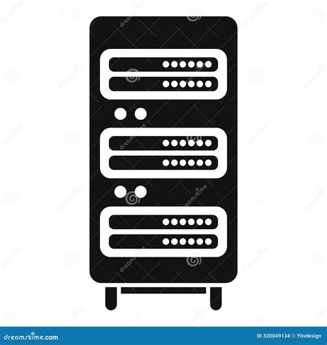 Vector Icon Of A Server Rack For Use In Technology And Data Center Themes Stock Illustration