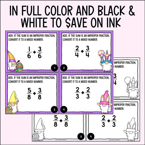 Easter Adding And Subtracting Fractions Curious Classroom Adventures