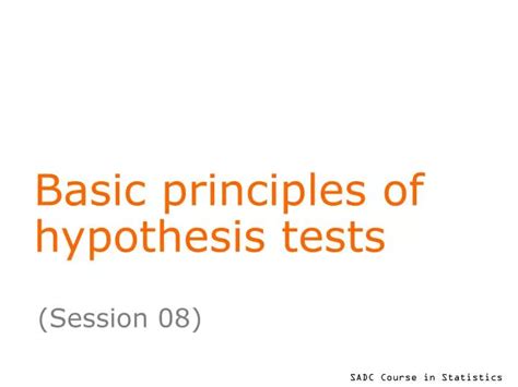 PPT Basic Principles Of Hypothesis Tests PowerPoint Presentation Free Download ID