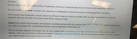 Use Your Knowledge And Understanding Of Logarithmic
