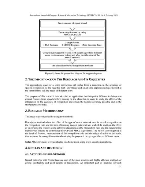 Speech Recognition By Improving The Performance Of Algorithms Used In Discrimination Pdf