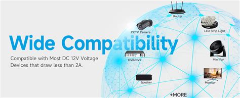 ANLINK 12V 2A/2000mA Power Supply Adapter, AC 100-240V 50/60Hz to DC ...