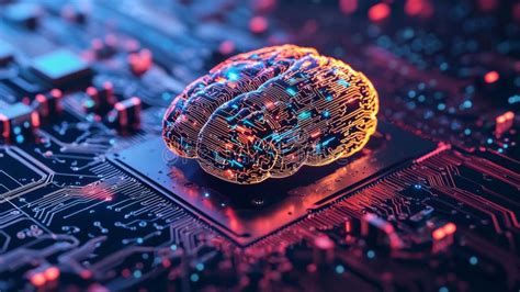 The Core Of An Artificial Intelligence Machine Featuring Ai Processors And Microchips On A