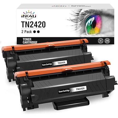 2 Black Tn2420 Tn 2420 Tn2410 Toner Cartridges Compatible For Brother